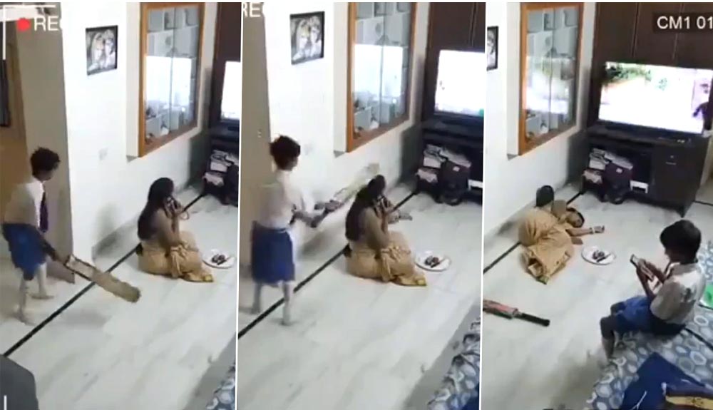 Video : मुलाच्या हातातून मोबाईल घेतला अन् त्याने आईच्या डोक्यात घातली बॅट... - पोलीसकाका ...